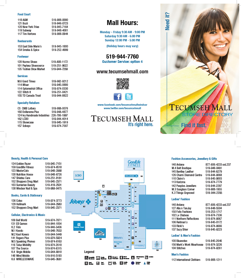 Tecumseh Mall Pocket Directory Design - CM2 Media