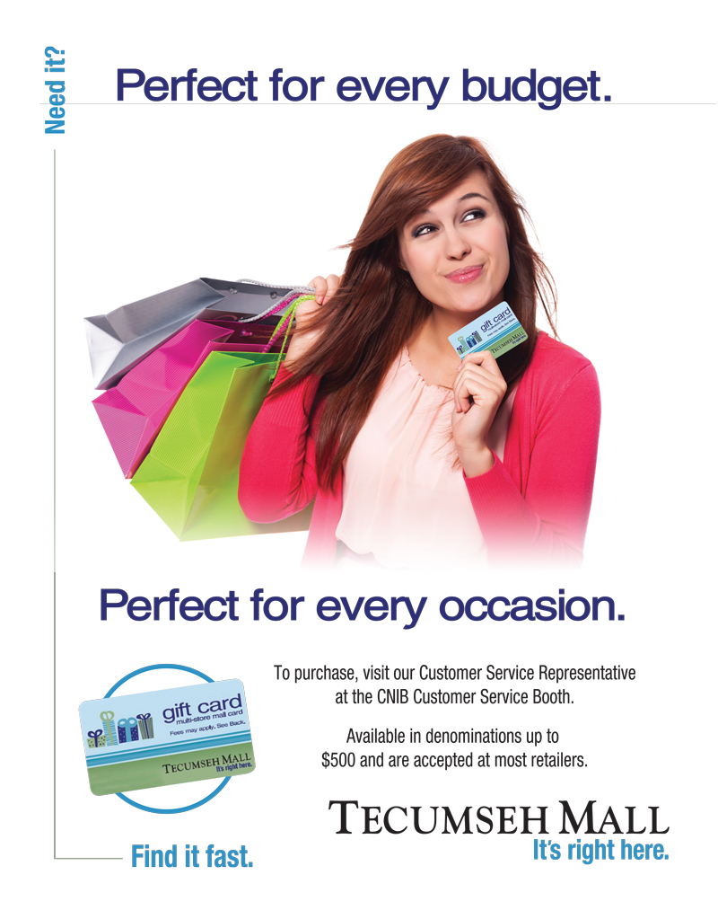 Tecumseh Mall Gift Card -Oakville Poster Design- CM2 Media